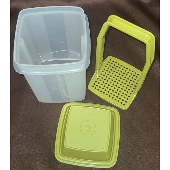 Tupperware | Kitchen | Vintage Tupperware Pickle Holderkeeper Avocado 3 ...
